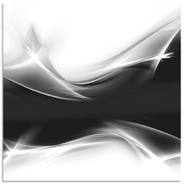 Küchenrückwand Artland, B:60cm H:60cm, schwarz, Aluminium, Spritzschutzwände, "Kreatives Element", Alu Spritzschutz mit Klebeband, einfache Montage