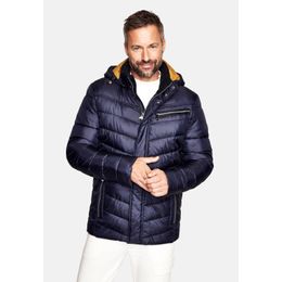 NEW CANADIAN Herren Steppjacke "Stepp-Jacke", blau, Gr. 60, unifarben, 100% Polyester, Jacken, mit abnehmbarer Kapuze