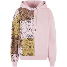 Karl Kani Damen Kapuzenpullover "Karl Kani Damen"light rose, multicolor, Gr. XS, Paisley, 80% Baumwolle, 20% Polyester, Pullover