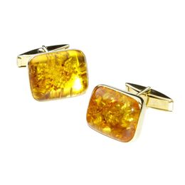 OSTSEE-SCHMUCK Herren Manschettenkn&ouml;pfe "OSTSEE-SCHMUCK Manschettenkn&ouml;pfe Classic 20x16 mm", gelb, Gelbgold 333, Manschettenkn&ouml;pfe
