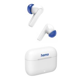 Hama Bluetooth-Kopfh&ouml;rer "Bluetooth Kopfh&ouml;rer (TWS, Headphones, kabellos, In-Ear, ANC, ENC, App)", wei&szlig;, Kopfh&ouml;rer