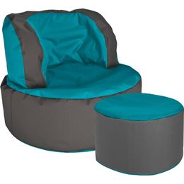 Sitzsack SITTING POINT, blau, Kinderzimmer, Sitzs&auml;cke, "SCUBA Bebop DotCom", zweifarbig