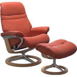 Relaxsessel stressless, B:83cm H:105cm T:74cm, braun, Wohnzimmer, Sessel, "Sunrise", mit Signature Base, Größe M, Gestell Eiche, in 2