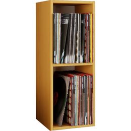 Media-Regal Vcm, B:34cm H:72cm T:30cm, braun, Regale, "Holz Schallplatten LP Stand Regal Platto 2fach"