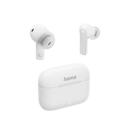 Hama Bluetooth-Kopfh&ouml;rer "Bluetooth Kopfh&ouml;rer (TWS, Headphones, kabellos, In-Ear, ANC, ENC, App)"wei&szlig;, Kopfh&ouml;rer, Fast Charge, Mikrofon,