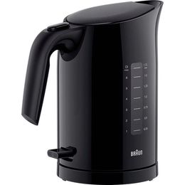 Braun Wasserkocher "PurEase WK 3100 BK - 1,7 L, Schnellkochsystem, Anti-Kalk Filter", B:25,5cm H:24,5cm T:15cm, schwarz, Wasserkocher, 2.200 W, Kocht