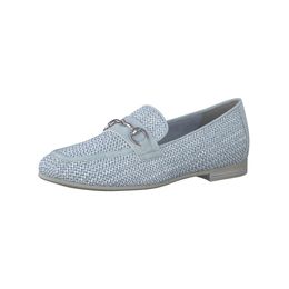 Marco Tozzi Damen Slipper "Marco Tozzi Slipper Lederimitat/Textil", Gr. 40, blau, Lederimitat, Textil, Schuhe