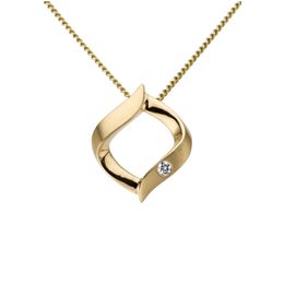 Firetti Damen Kettenanhänger "Schmuck Geschenk Gold 333 Halsschmuck Anhänger für Halskette", P2 = erkennbare Einschlüsse, Diamanten Gelbgold 333,