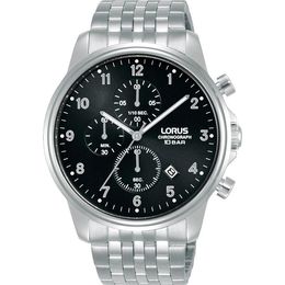 Lorus Herren Chronograph, silber, Armbanduhren, Armbanduhr, Quarzuhr, Herrenuhr, Stoppfunktion, Datum