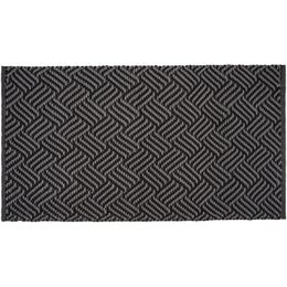 Fu&szlig;matte Pad, B:72cm H:13mm L:92cmstone, schwarz, Kunstfaser, Au&szlig;enbereich, Teppiche, "EDGE, Schmutzfangmatte", modernes Design, In- und Outdoor