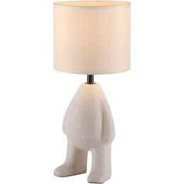 JUST LIGHT Tischleuchte "TED", 1, Ø 16cm H: 38cm, 1 Stk., beige, Wohnzimmer, Leuchten, Schalter, Schnurschalter, ExklusiveE27