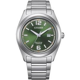 Citizen Herren Solaruhr, silber, Armbanduhren, Armbanduhr, Herrenuhr, Titan, Datum