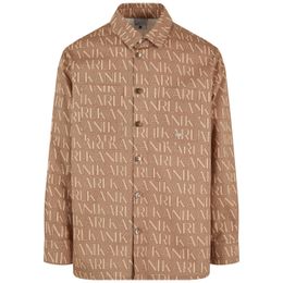 Karl Kani Damen Langarmhemd "Karl Kani Karl Kani Aop Overshirt"light sand, sand, Gr. XS, mehrfarbig, 100% Baumwolle, Hemden