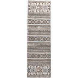 Wollteppich Theko, B:80cm H:120mm L:300cm, wei&szlig;, Schurwolle, Teppiche, "Royal Shaal - 1719", Obermaterial: reine Wolle, handgetuftet, auch als L&auml;ufer