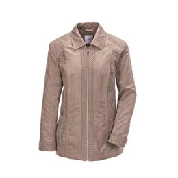 GOLDNER Damen Jackenblazer "Velourslederimitat-Blazer mit Perforierung", beige, Gr. 40, Obermaterial: 100% Polyester PES., Blazer