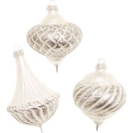 Guido Maria Kretschmer Home & Living Christbaumschmuck "Meerle, Weihnachtsbaumkugel, Christbaumkugel", Ø:8cm, silber, GUIDO MARIA KRETSCHMER HOME & LIVING, Weihnachtsbaumschmuck,
