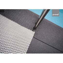 Fu&szlig;matte Pad, B:72cm H:15mm L:130cm, gr&uuml;n, Kunstfaser, Au&szlig;enbereich, Teppiche, "POOL, Schmutzfangmatte", handgewebt, In- und Outdoor geeignet, auch
