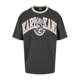 T-Shirt Karl Kani "Karl Kani Karl Kani OG Eagle Print Tee", Damen, Gr. S, anthrazit, lightsand, 100% Baumwolle, bedruckt, normal, Rundhals, Shirts T-Shirt