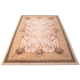Wollteppich Theko, B:200cm H:10mm L:300cm, beige, Wolle, Teppiche, "Floresti 2637", reine Wolle, ideal im Wohnzimmer & Schlafzimmer