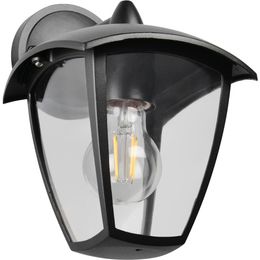 Trio LEUCHTEN Au&szlig;en-Wandleuchte "VENTA, Laterne Hauswand Fassadenbeleuchtung, exkl 1x E27 max 10W, IP44", 1, H: 24cm, 1 Stk., schwarz, Leuchten,