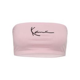 Karl Kani Damen Muskelshirt "Karl Kani Damen Small Signature Bandeau Top"rose, Gr. L, bedruckt, 95% Baumwolle, 5% Elasthan, Shirts
