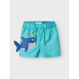 name it Kinder Badeshorts "NMMZAKAN SWIM SHORTS"ceramic, Gr. 92, bedruckt, unifarben, Web, Obermaterial: 100% Polyester, Badehosen, mit süßem