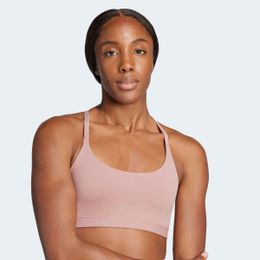 Damen Sport-BH "ALL ME LS BRA", adidas Performance, Gr. Lwarm clay a, b, Obermaterial: 79% Polyester, 21% Elasthan, BHs