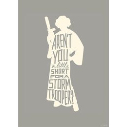 Komar Bild "Star Wars Silhouette Quotes Leia", B/H/T: 50cm x 70cm, Kunstdruck,Bild,Poster,Wandbild Disney, 1 Stk., bunt, Wohnzimmer, Bilder, Wandbild