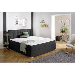 Boxbett Home Affaire, B:174cm L:210cm, grau, Komplettbetten, "Olivet mit Bettkasten", in 4 Farben, 4 Breiten, 2 Matratzenarten, auch in &Uuml;berl&auml;nge 220