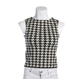 Dior Top / Seidentop Damen Gr&ouml;&szlig;e XS Second Hand creme / schwarz