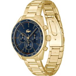 Lacoste Damen Chronograph "BOSTON", gold, Armbanduhren, Armbanduhr, Quarzuhr, Herrenuhr, Tag, Stoppfunktion,Edelstahlarmband