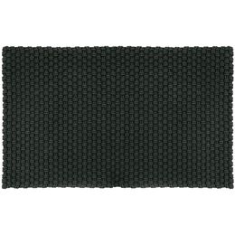 Fu&szlig;matte Pad, B:52cm H:21mm L:72cmschwarz, Kunstfaser, Au&szlig;enbereich, Teppiche, "SCOR", Schmutzfangmatte, handgewebt, Uni Farben, In- und Outdoor
