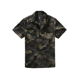 Langarmhemd Brandit "Brandit Herren Roadstar Shirt", Herren, Gr. XL, US-Größen, schwarzcamo, 100% Baumwolle, unifarben, normal, Hemden