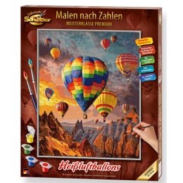 Schipper Kinder Malen nach Zahlen "Meisterklasse Premium - Heißluftballons", bunt, B:40cm H:50cm, Malvorlagen, Made in Germany