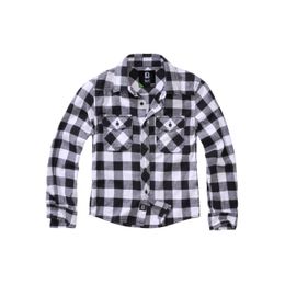 Brandit Kinder Langarmhemd "Brandit Unisex Checkshirt Kids"wei&szlig;, schwarz, Gr. 146, 100% Baumwolle, Hemden