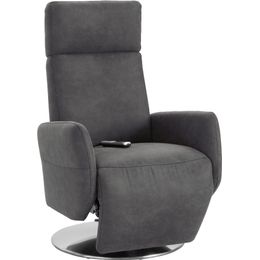 Sit & More Relaxsessel SIT & MORE, B:71cm H:112cm T:82cm, grau, Luxus-Kunstleder;NaturLEDER (echtes Rindsleder);Luxus-Microfaser (100% Polyester), Wohnzimmer,