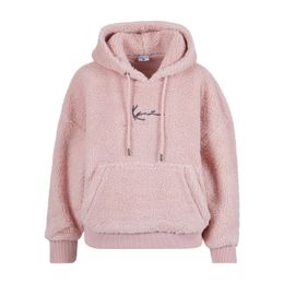 Karl Kani Damen Kapuzenpullover "Karl Kani Damen KW233-041-1 KK Metal Signature Teddy Os Hoodie"dusty rose, Gr. XXS, unifarben, 100% Polyester