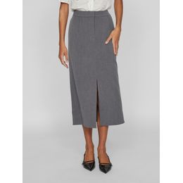 Vila Damen Maxirock "VIVARONE HW LONG SKIRT - NOOS", grau, Gr. 36, unifarben, Web, Obermaterial: 66% Polyester, 28% Viskose, 6% Elasthan, R&ouml;cke