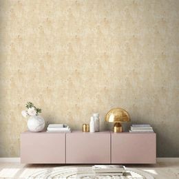 Livingwalls LIVING WALLS Vliestapete "Stories of Life Vliestapete Metallic Betonoptik Beige Gold", B/L: 0,53mm x 10,05mm, Rollen:, beige, Wohnzimmer, Tapeten,