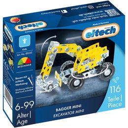 Eitech Kinder Metallbaukasten "Bagger Mini"gelb, Metall, Spielbausteine, Made in Germany