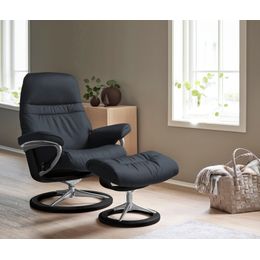 Relaxsessel stressless, B:83cm H:105cm T:74cm, blau, Leder BATICK: BATICK ist ein leicht korrigiertes, durchgef&auml;rbtes und genarbtes M&ouml;belleder, bei