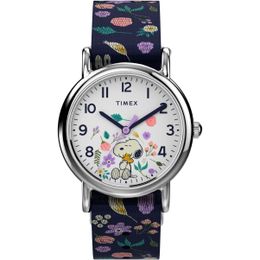 Timex Kinder Quarzuhr "PEANUTS WEEKENDER", blau, Armbanduhren, Armbanduhr, Kinderuhr, Lernuhr, Mädchen, Schulanfang, Geschenkidee