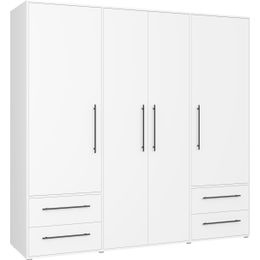 Dreht&uuml;renschrank FORTE, B:205,9cm H:200,1cm T:58,8cm, wei&szlig;, Schr&auml;nke, "Mokkaris, OTTOs Choice, TOPSELLER 3 oder 4 T&uuml;ren, zeitloses Design"