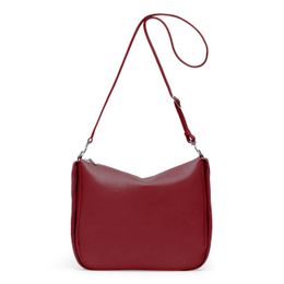 Gretchen Damen Schultertasche "Cassia Bow Hobo", rot, Kalbsleder, Taschen, mit verstellbarem Schulterriemen