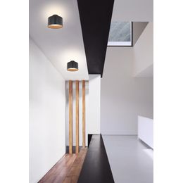 Globo LIGHTING LED Deckenleuchte "JENNY", 1 Stk., schwarz, Wohnzimmer, Leuchten, Deckenlampe / Schlafzimmer / Wohnbereich / schwarz / rund / Aluminium