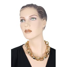 Damen Kette mit Anh&auml;nger "Glam Loop", gold, Basic, Collezione Alessandro, PTFE-Kunststoff, Halsketten, elegante Gliederkette
