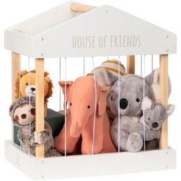 Musterkind Kinder Aufbewahrungsbox "Pl&uuml;schtier-BoxHouse of Friends, wei&szlig;/natur", B/H/T: 45cm x 50cm x 31cm, wei&szlig;, Holzwerkstoff, B:45cm H:50cm