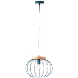 Brilliant Pendelleuchte "Sorana", 1, Ø 35,5cm H: 130cm, 1 Stk., blau, Esszimmer, Leuchten, Hängeplampe, 130 cm Höhe, Ø 35,5 cm, E27, kürzbar,