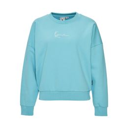 Karl Kani Damen Sweater "Karl Kani Damen KW232-028-1 KK Woven Signature Crew"light blau, Gr. XS, 80% Baumwolle, 20% Polyester, Sweatshirts