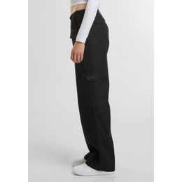 Karl Kani Damen Cargohose "Karl Kani Karl Kani Signature Straight Leg Cargo Pants"schwarz, Gr. XXS, 98% Baumwolle, 2% Elasthan, Hosen